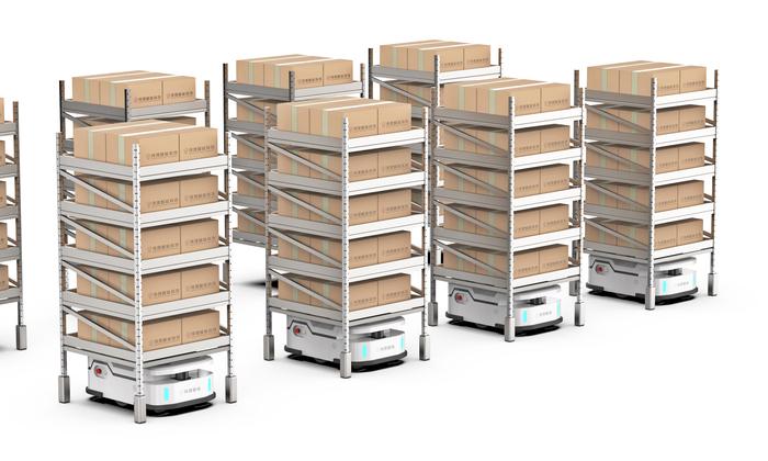 成都河狸智能机器人-无人搬运AGV小车光通信智能仓储CTU料箱机器人 - 河狸智能科技-防爆光通信AMR/AGV小车-CTU多料箱机器人